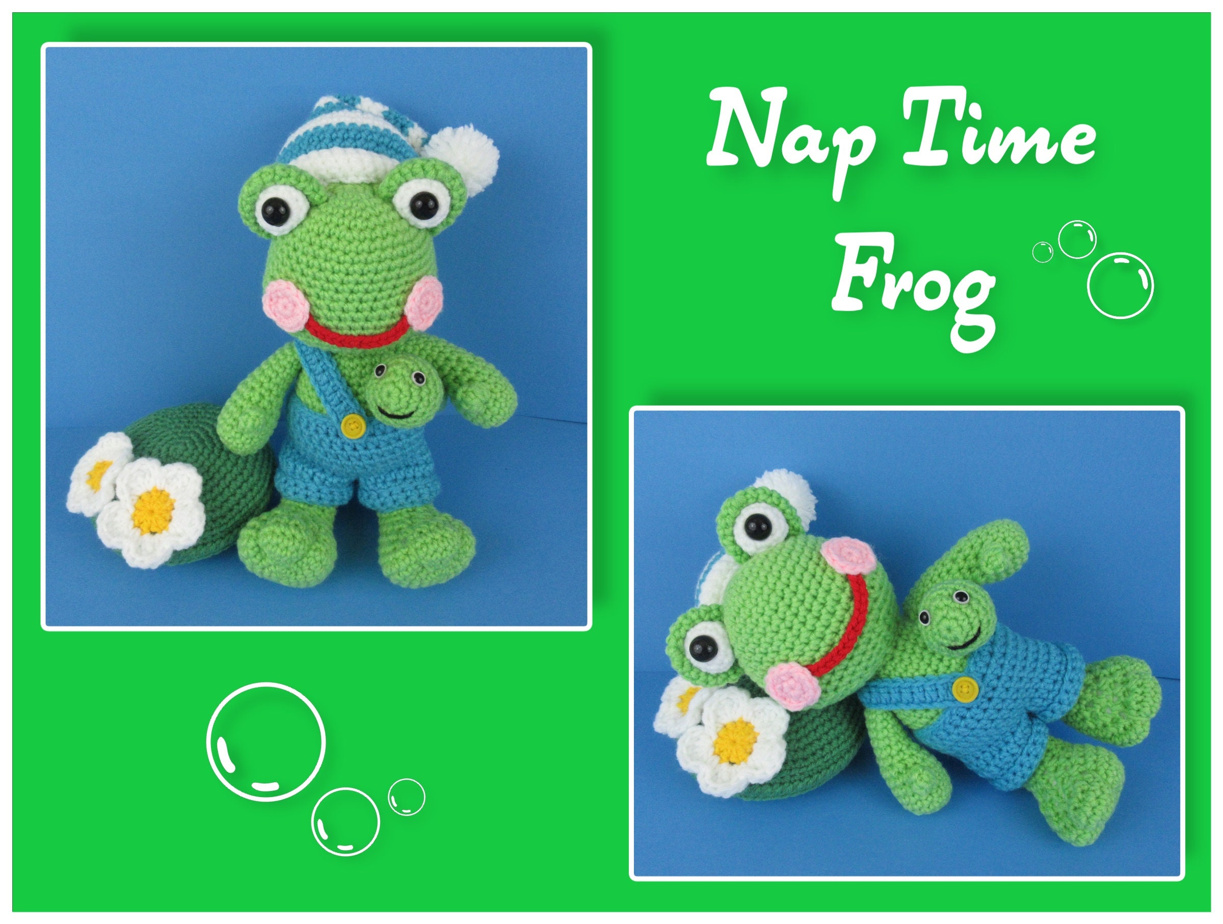 Frog Crochet Pattern Nap Time Frog Frog Sleepy Frog | Etsy