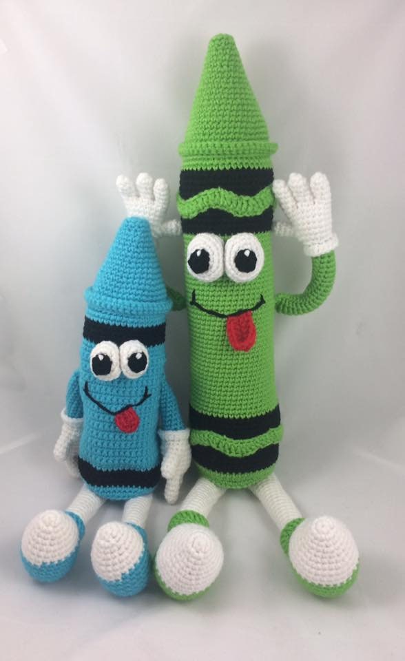 Crayola Crayon Crochet Pattern Scribbles and Dottie Amigurumi - Etsy