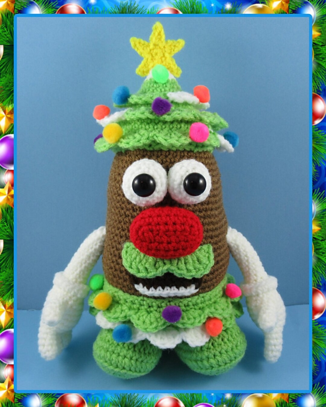 Mr. Potato Head Christmas Tree Crochet Pattern, Potato Head, Christmas ...