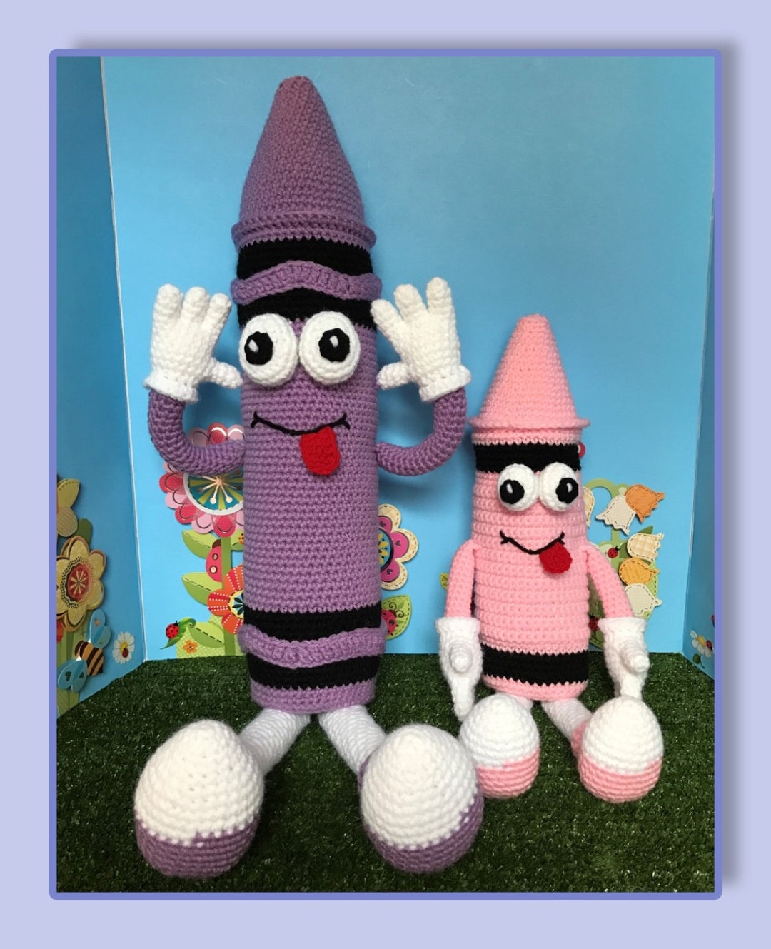Crayola Crayon Crochet Pattern, Scribbles and Dottie Amigurumi (english ...