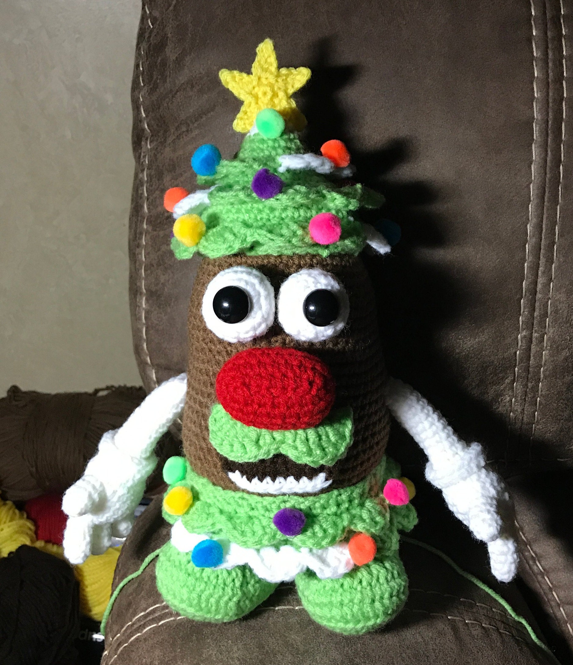 Mr. Potato Head Christmas Tree Crochet Pattern, Potato Head, Christmas ...