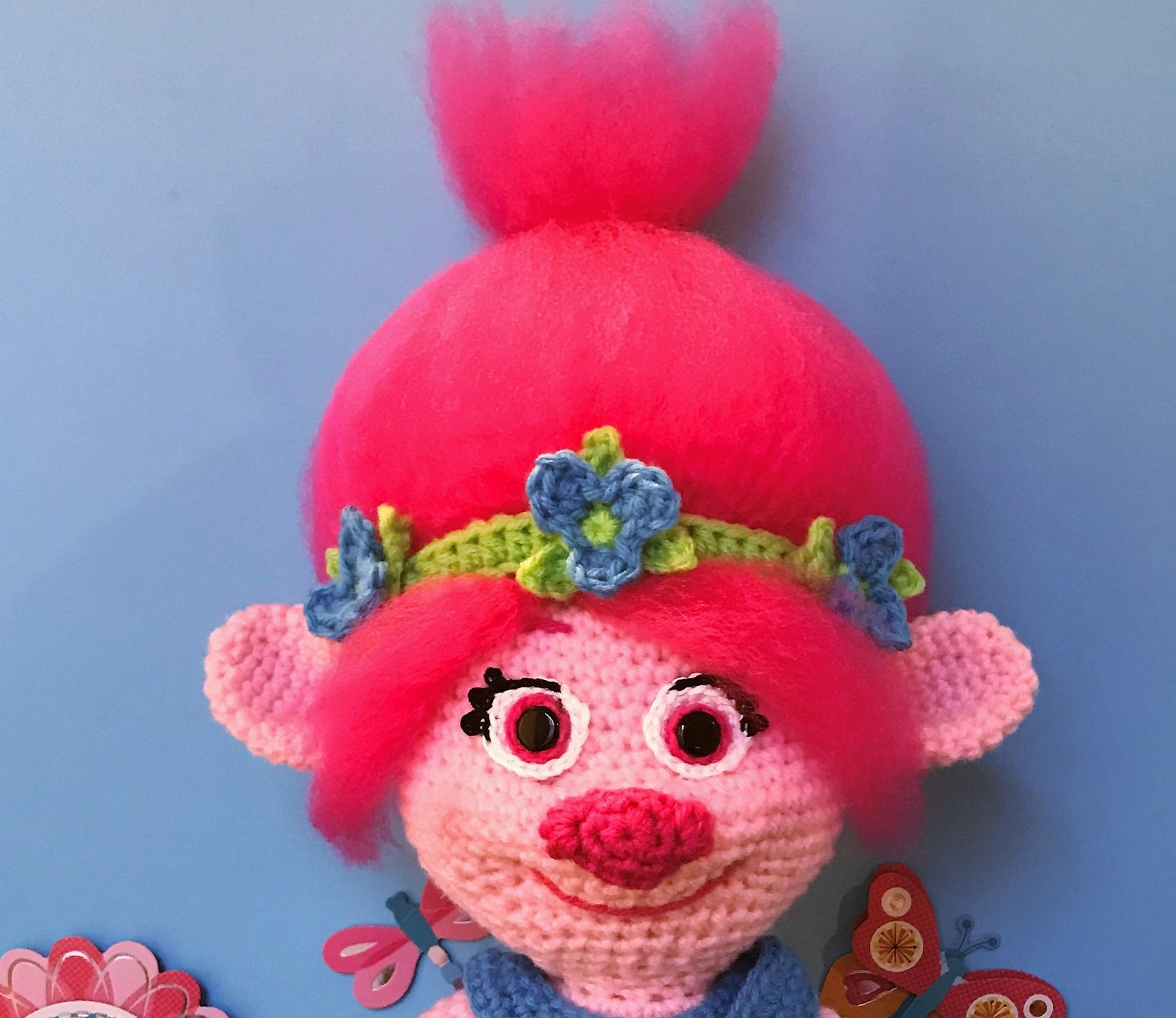 Poppy Troll Amigurumi crochet pattern English PDF pattern | Etsy