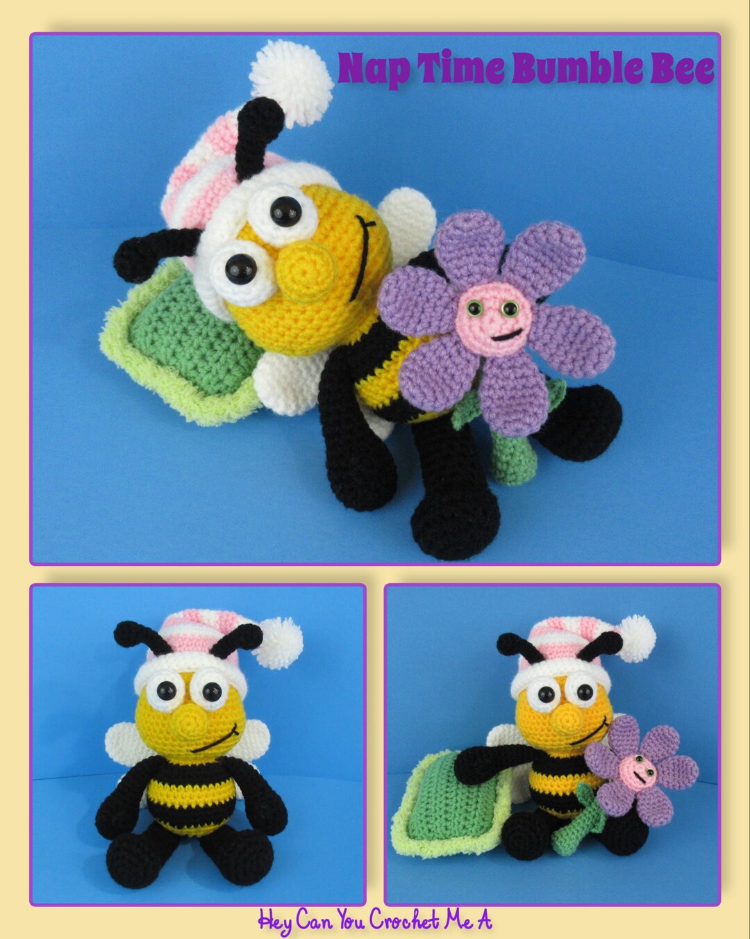 Bumble Bee Crochet Pattern, Nap Time Bumble Bee, Bug (english PDF File ...