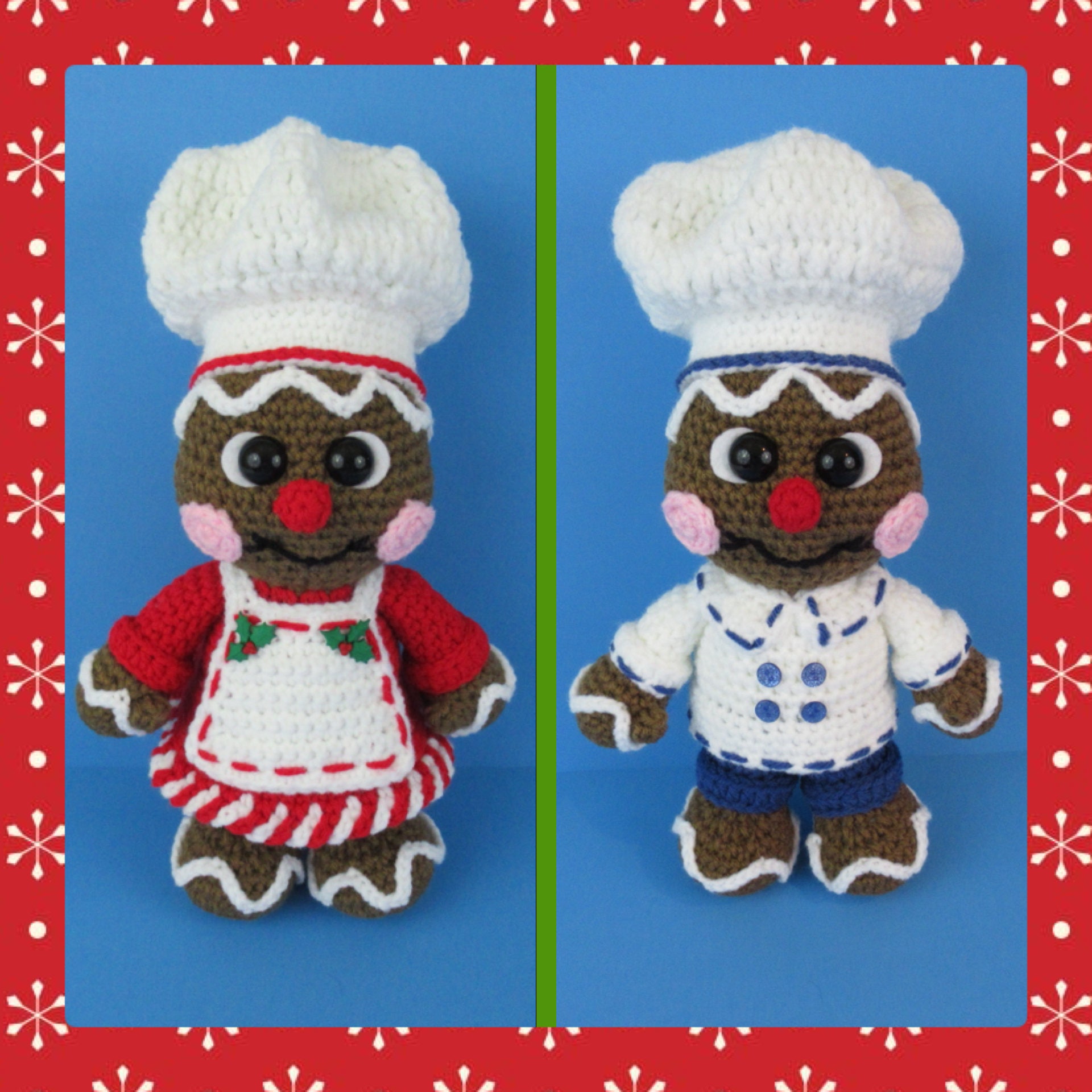 Gingerbread Bakers Crochet Pattern, Gingerbread Boy, Gingerbread Girl ...