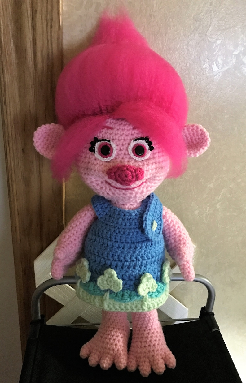 Poppy Troll Amigurumi crochet pattern English PDF pattern | Etsy