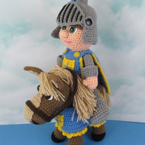 Knight and His Horse Crochet Pattern, Horse, Night, Medieval (english ...