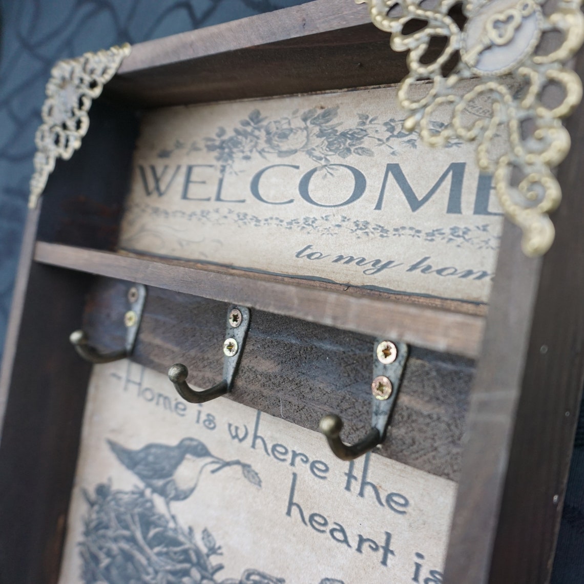 Welcome Home Key Rack - Etsy
