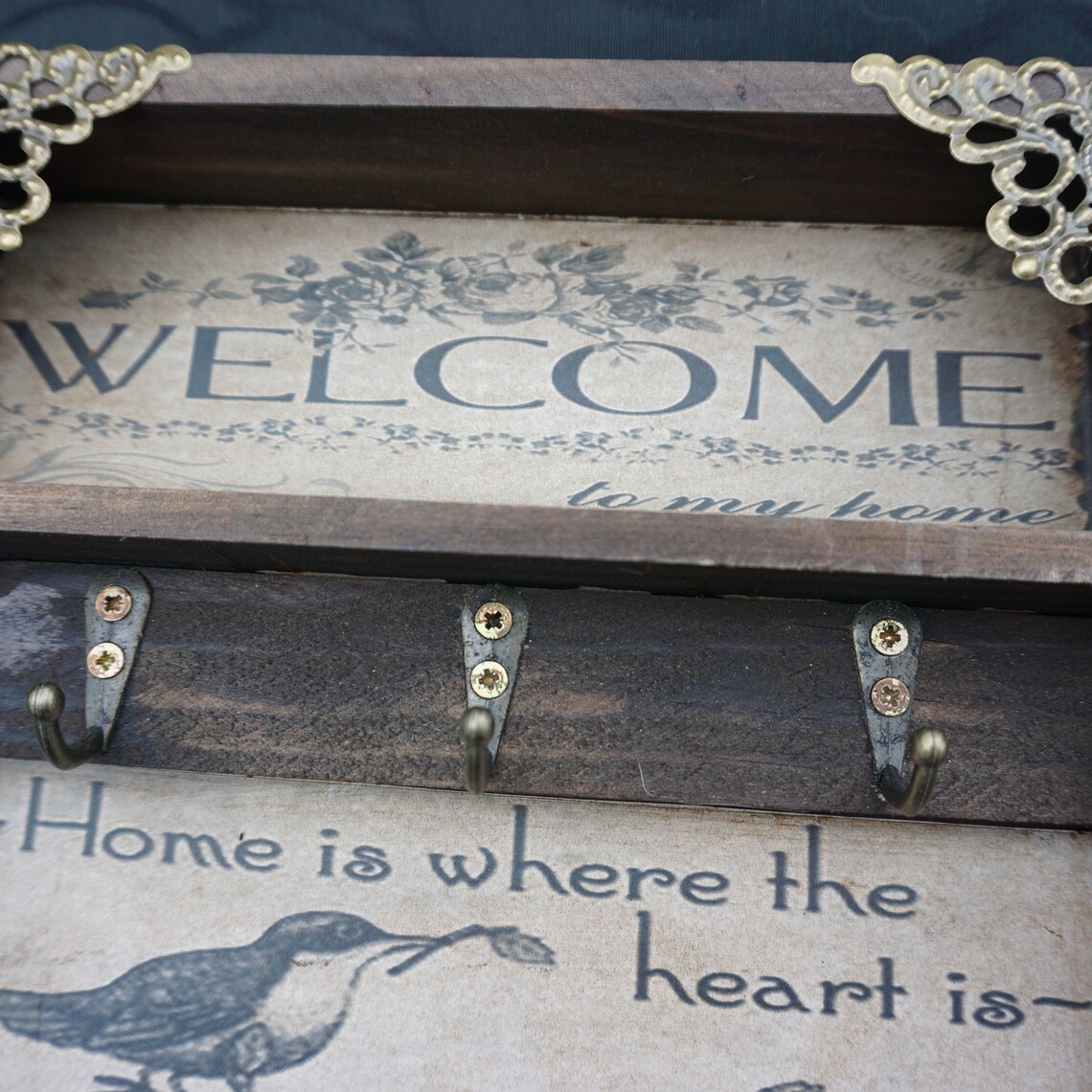 Welcome Home Key Rack - Etsy