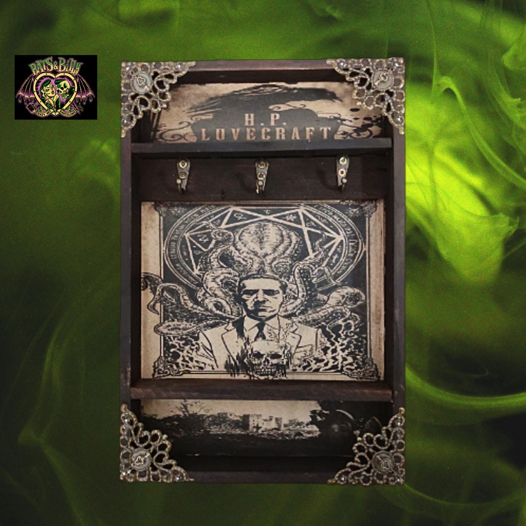 H. P. Lovecraft Wooden Key Rack - Etsy