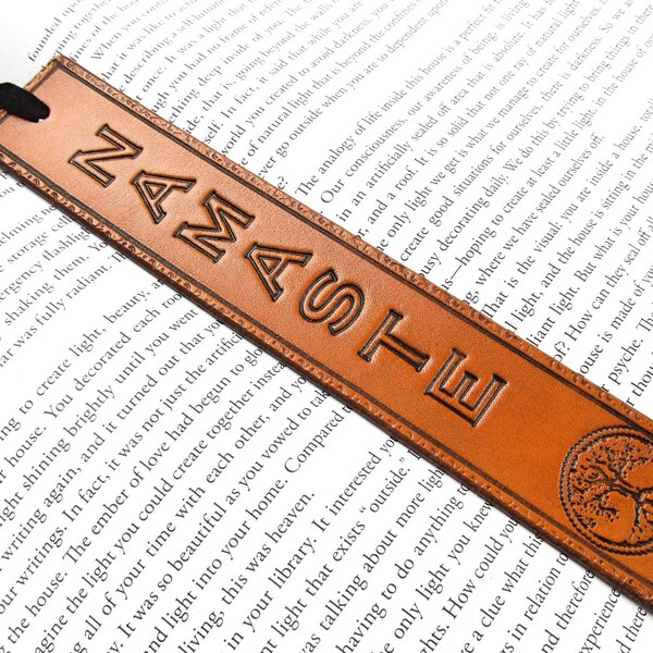 Leather Bookmark - Etsy
