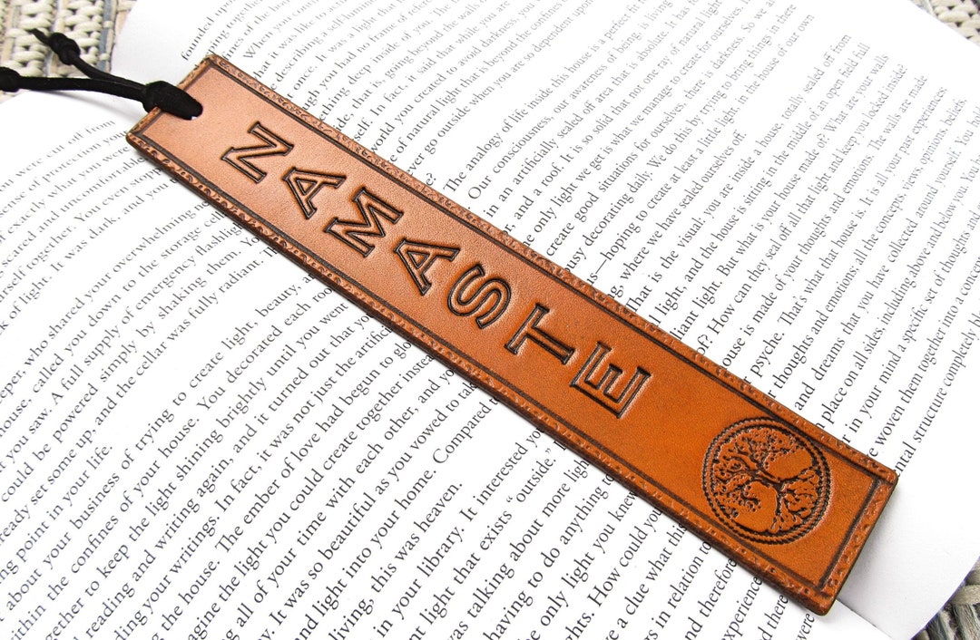 Leather Bookmark Namaste Tree of Life Premium Tooled - Etsy