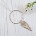 Long Silver Circle & Angel Wing Necklace, Guardian Angel, Long Sterling ...