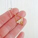 Small Gold Triangle Earrings, MADE TO ORDER, Beaded Triangles, Gift for ...