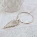 Long Silver Circle & Angel Wing Necklace, Guardian Angel, Long Sterling ...