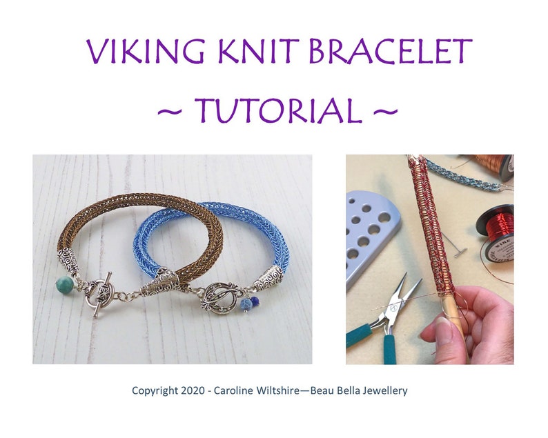 Viking Knit Bracelet Tutorial, Instant PDF Download, Wirework Bracelet ...