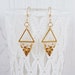 Small Gold Triangle Earrings, MADE TO ORDER, Beaded Triangles, Gift for ...