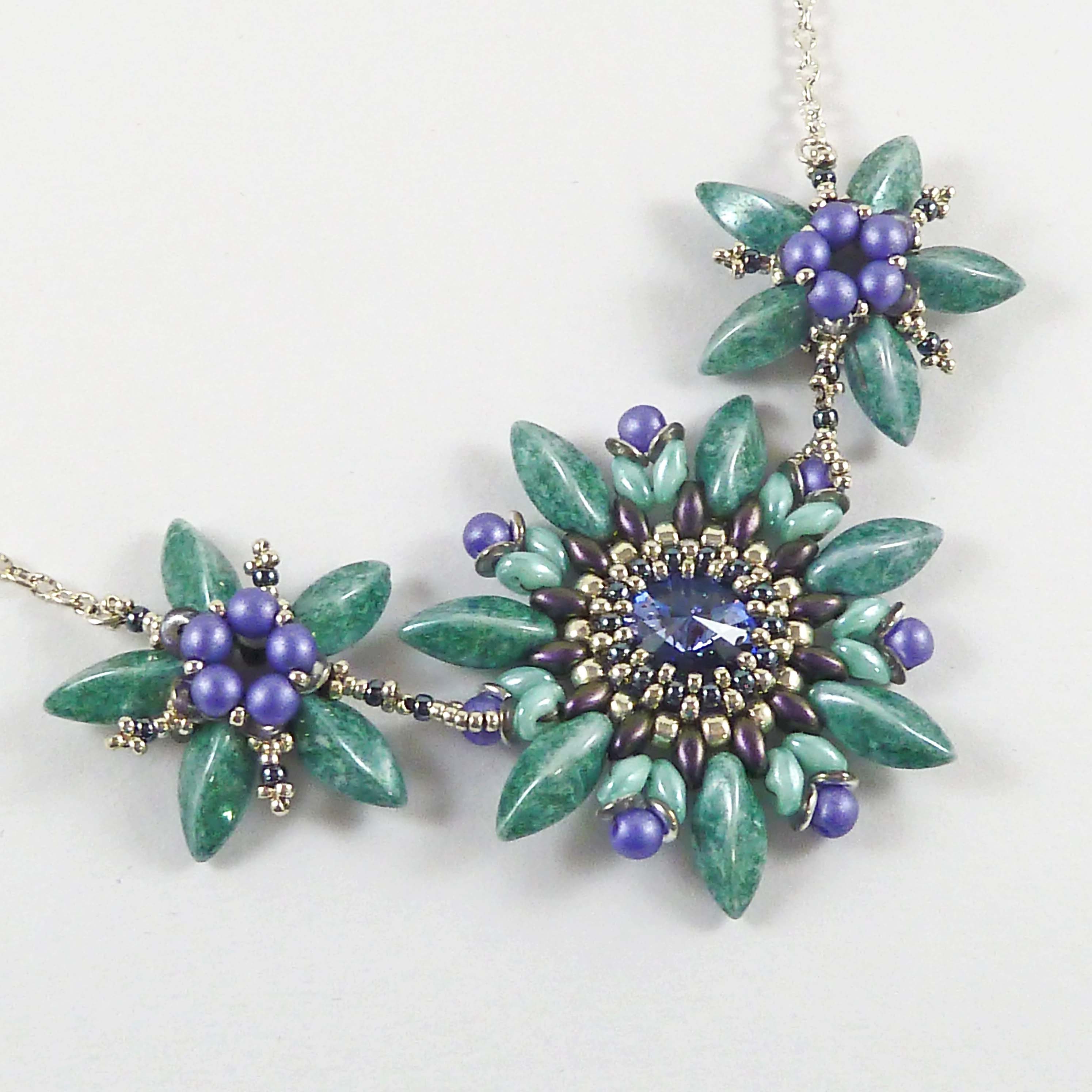 Tutorial Flower Necklace & Earrings, Instant PDF Download, Beading ...