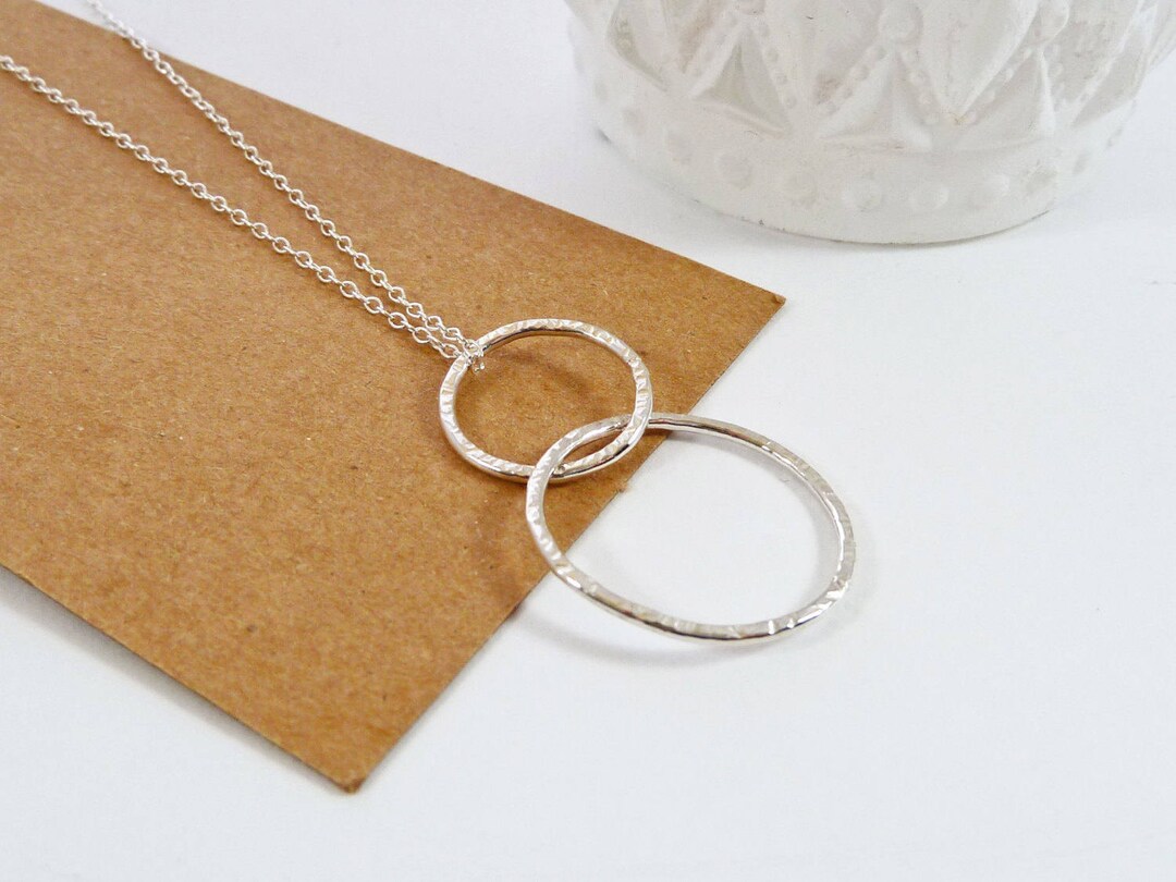 Long Silver Necklace, Eternity Necklace, Layering, Friendship Necklace ...