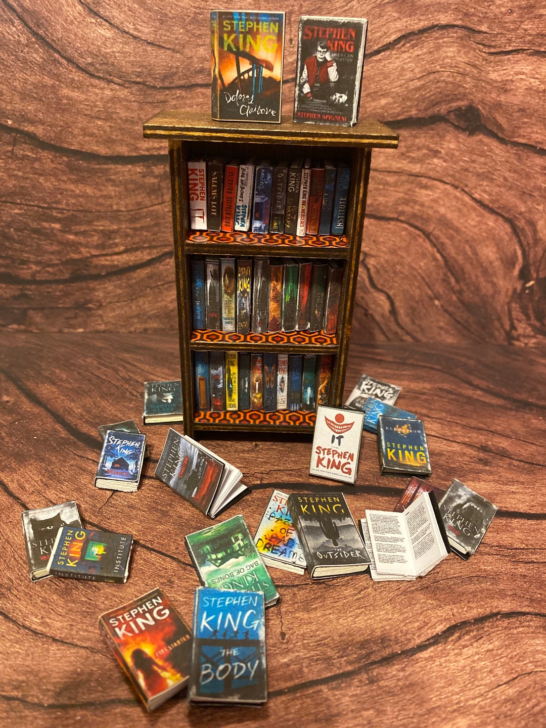 Stephen King Dollhouse Miniature Bookshelf - Etsy