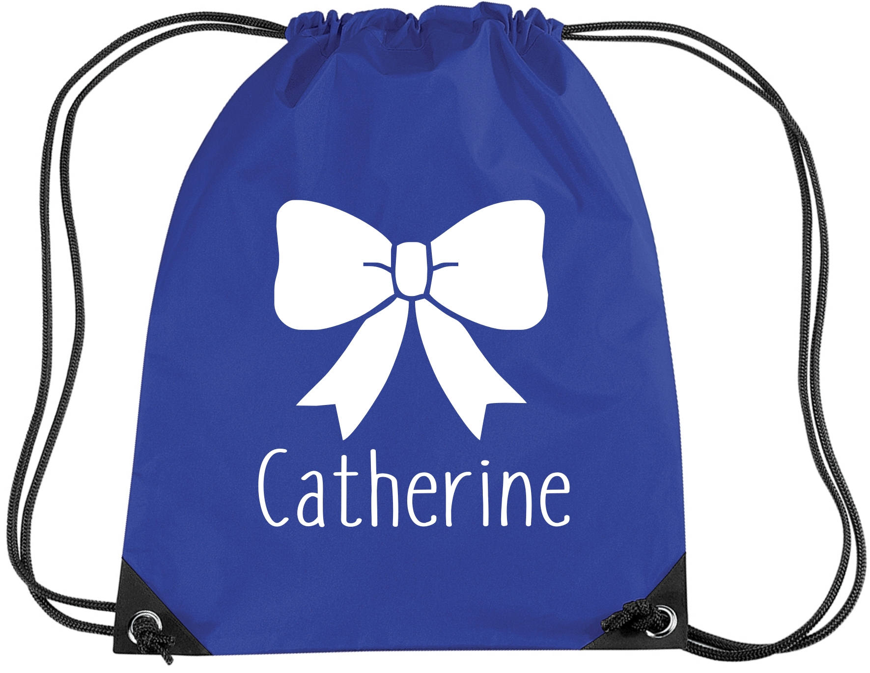 Personalized Bow With Name Gym/pe/drawstring Bag | Etsy