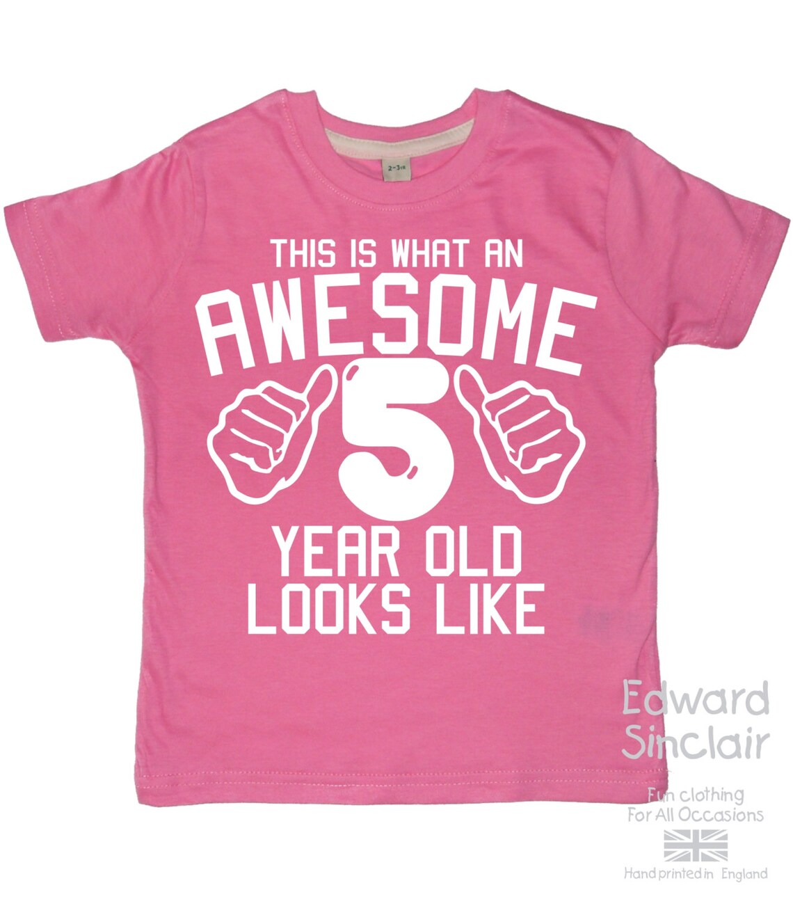 This Is What An Awesome 5 Year Old Looks Like Girls 5th Birthday T