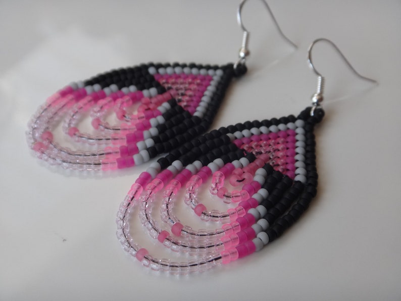 Native American Earring. Loop Seed Beads. Native Jewelry. Full - Etsy
