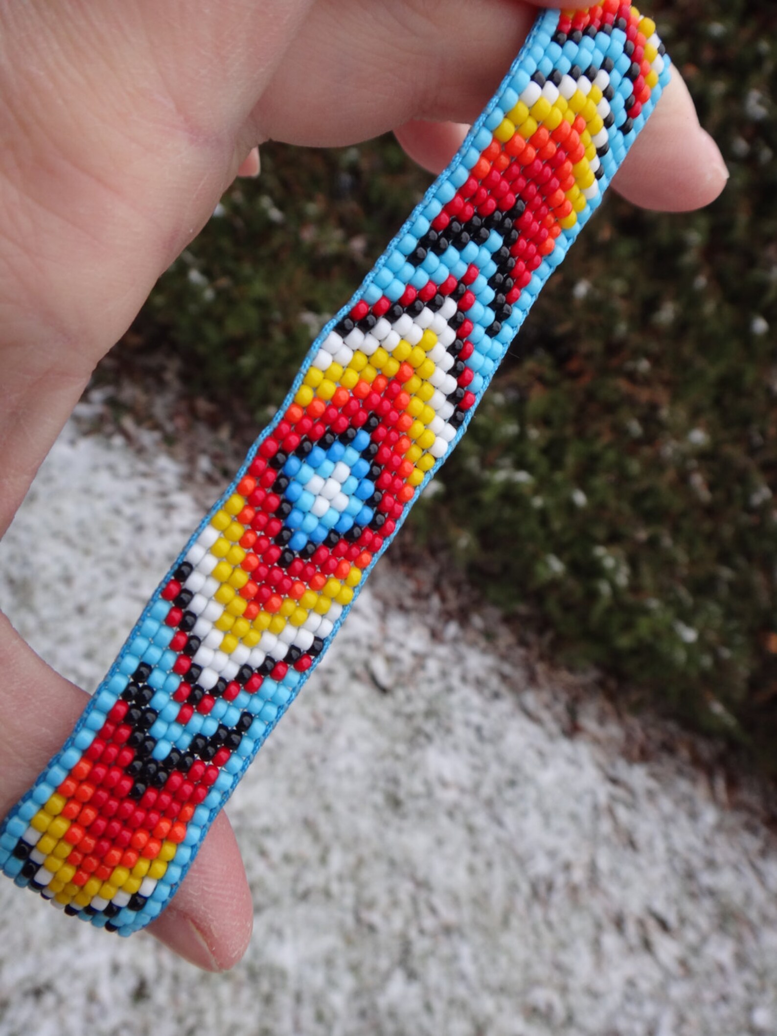 Native American Beaded Bracelet. American Indian. Seed Beads. Loom ...