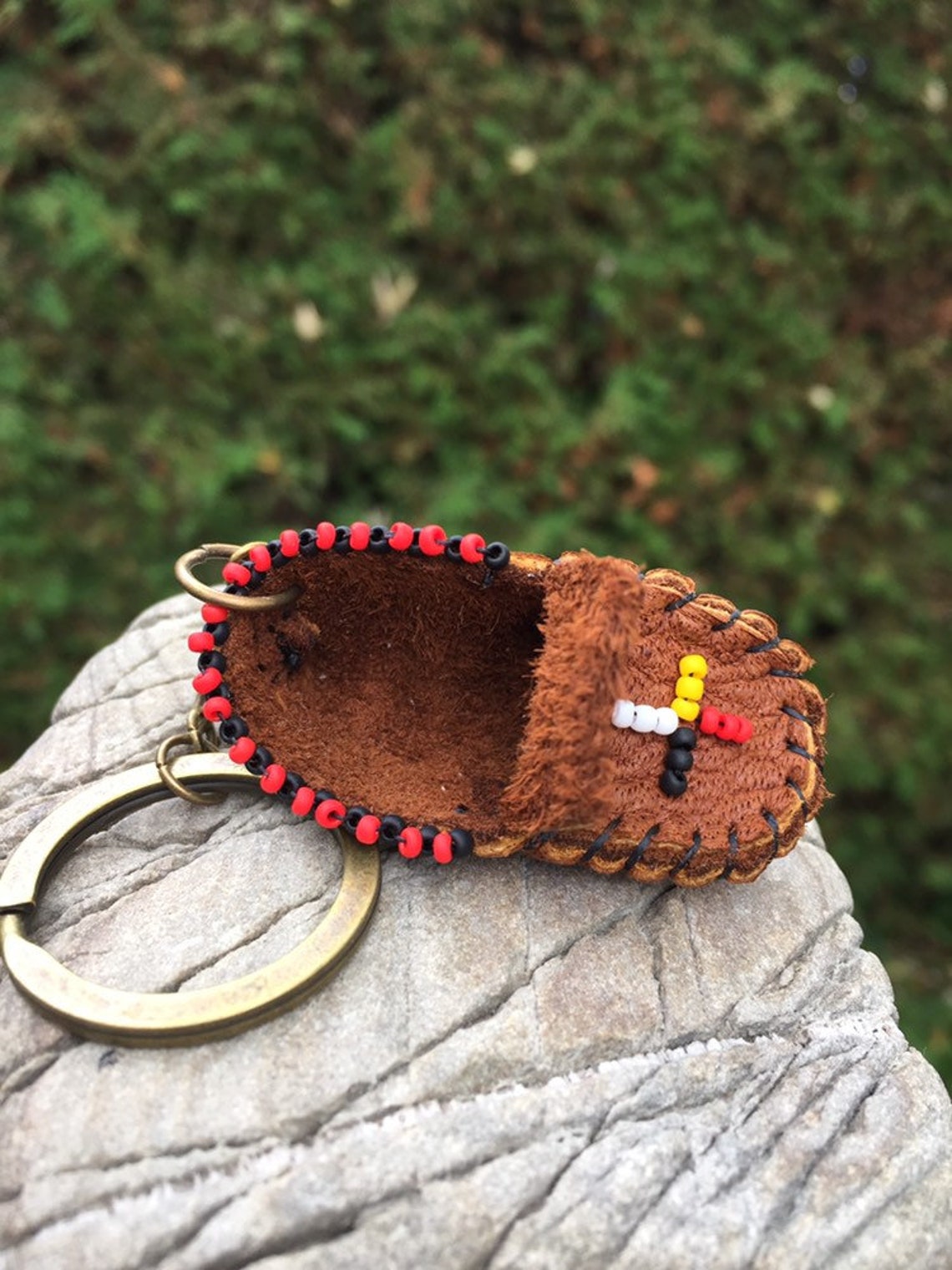Moccasin Keychain Native American. Deer Leather or Moose Leather ...