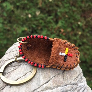 Moccasin Keychain Native American. Deer Leather or Moose Leather ...