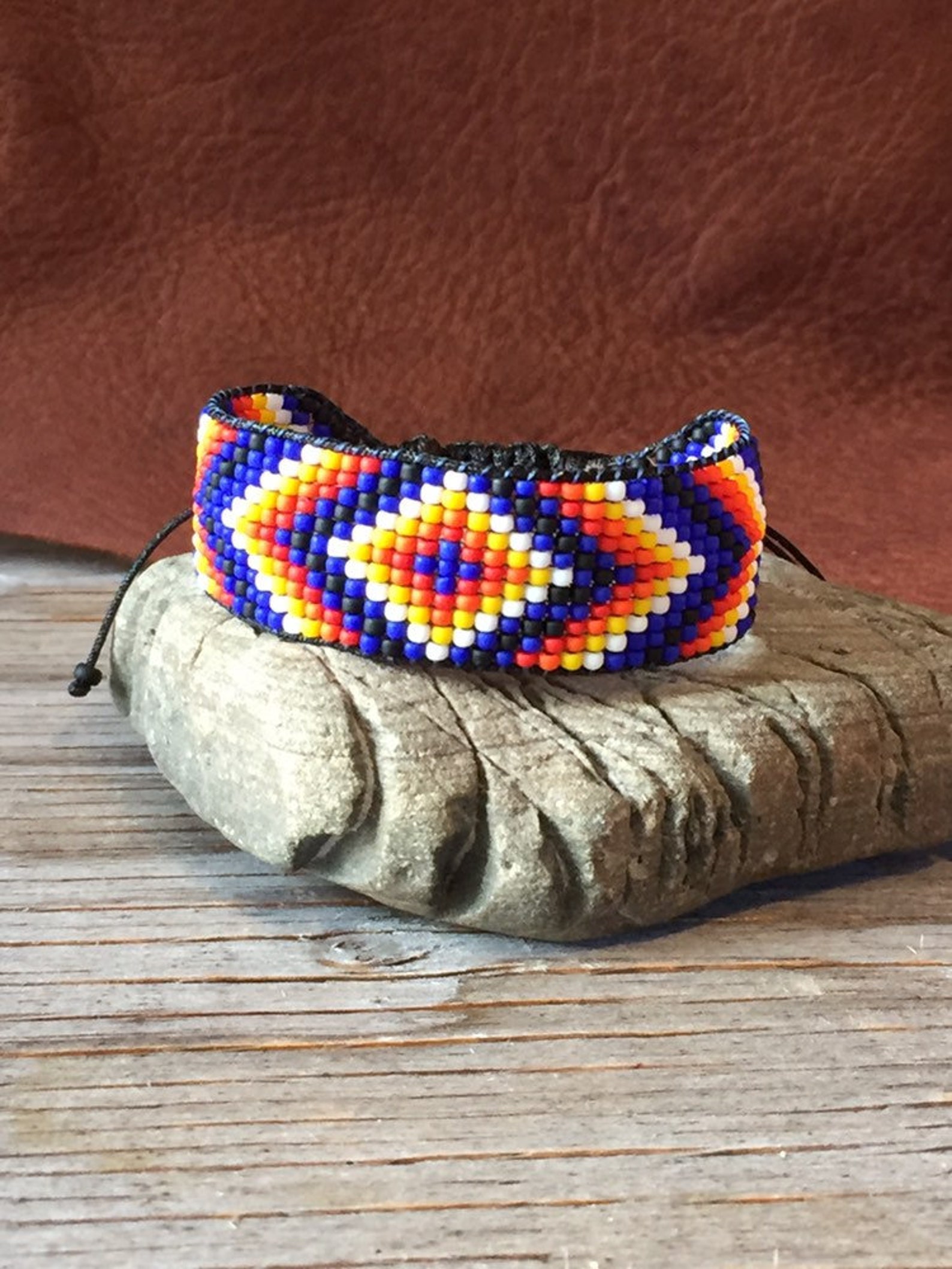 Native American Beaded Bracelet. American Indian. Seed Beads. - Etsy