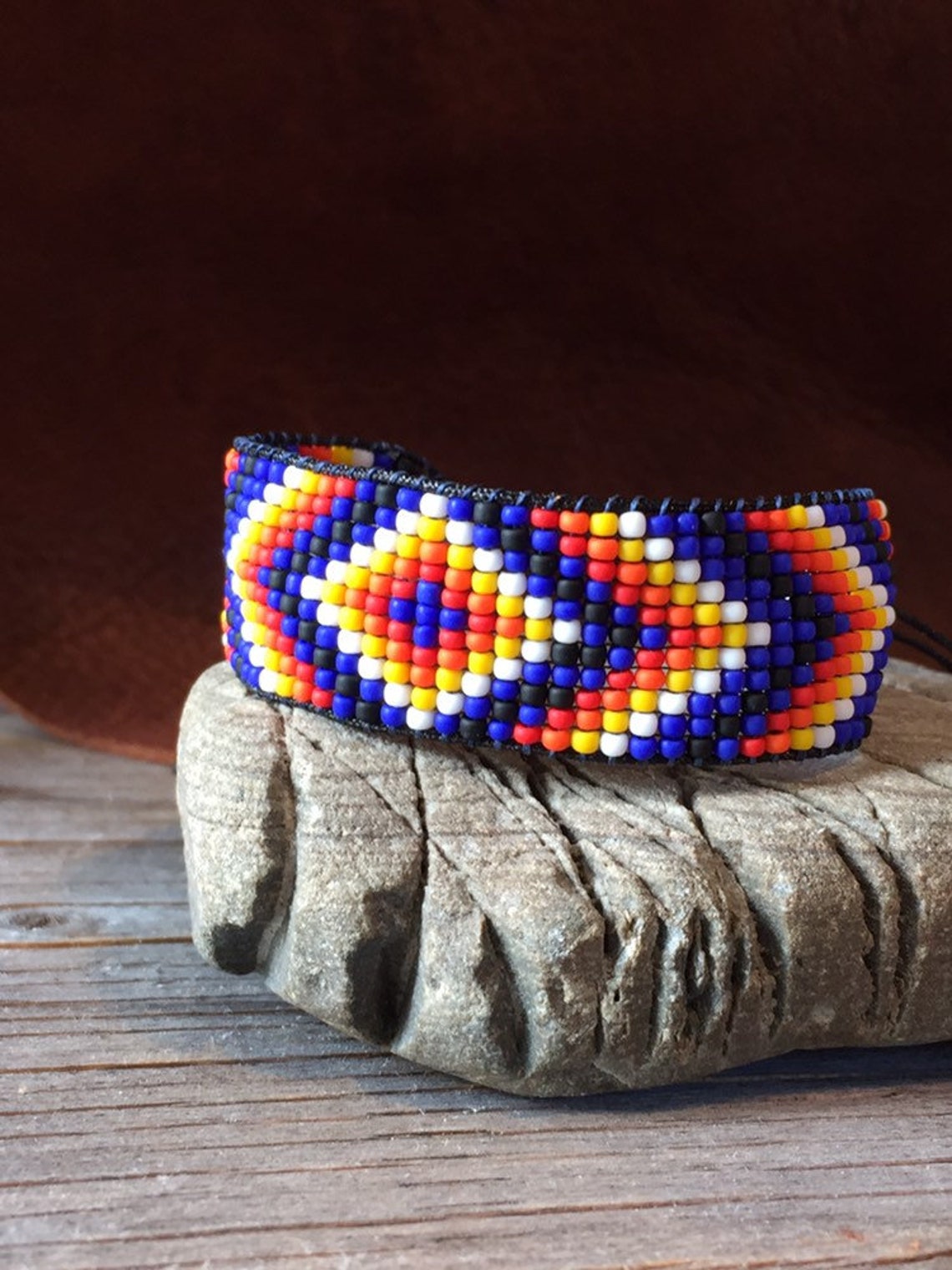 Native American Beaded Bracelet. American Indian. Seed Beads. - Etsy