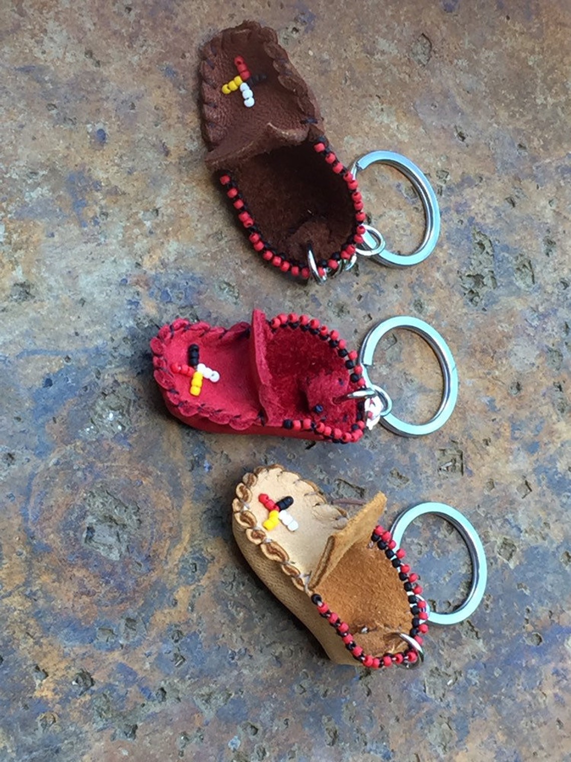 Moccasin Keychain Native American. Deer Leather or Moose Leather ...