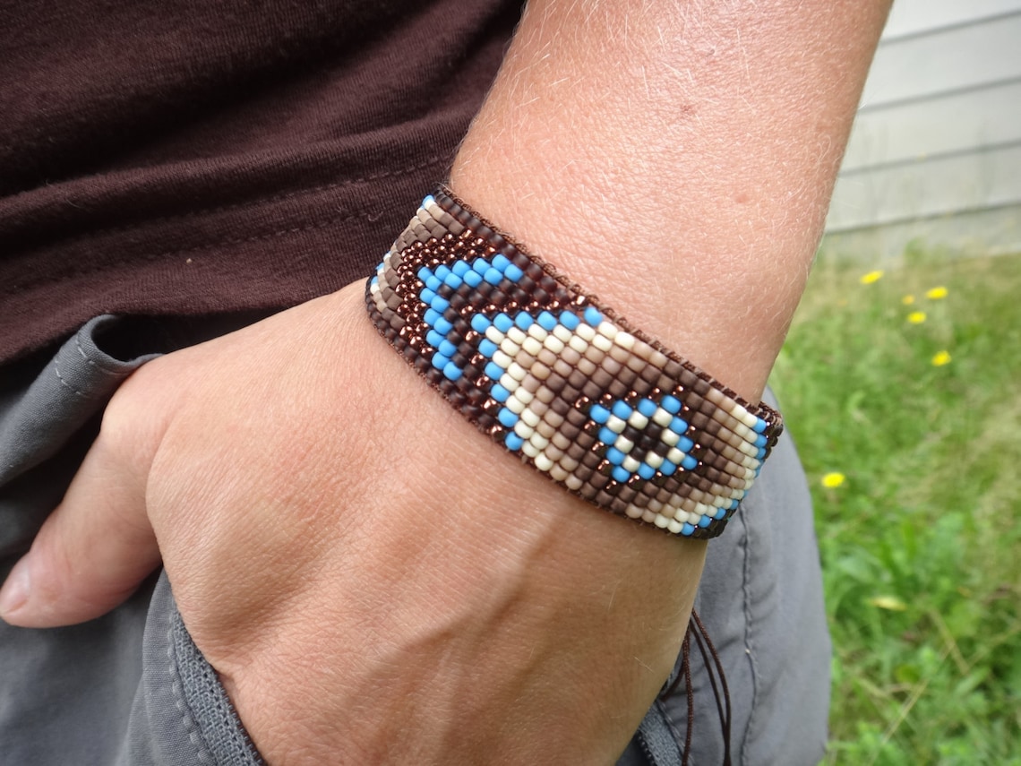 Native American Beaded Bracelet. American Indian. Seed Beads. Loom ...