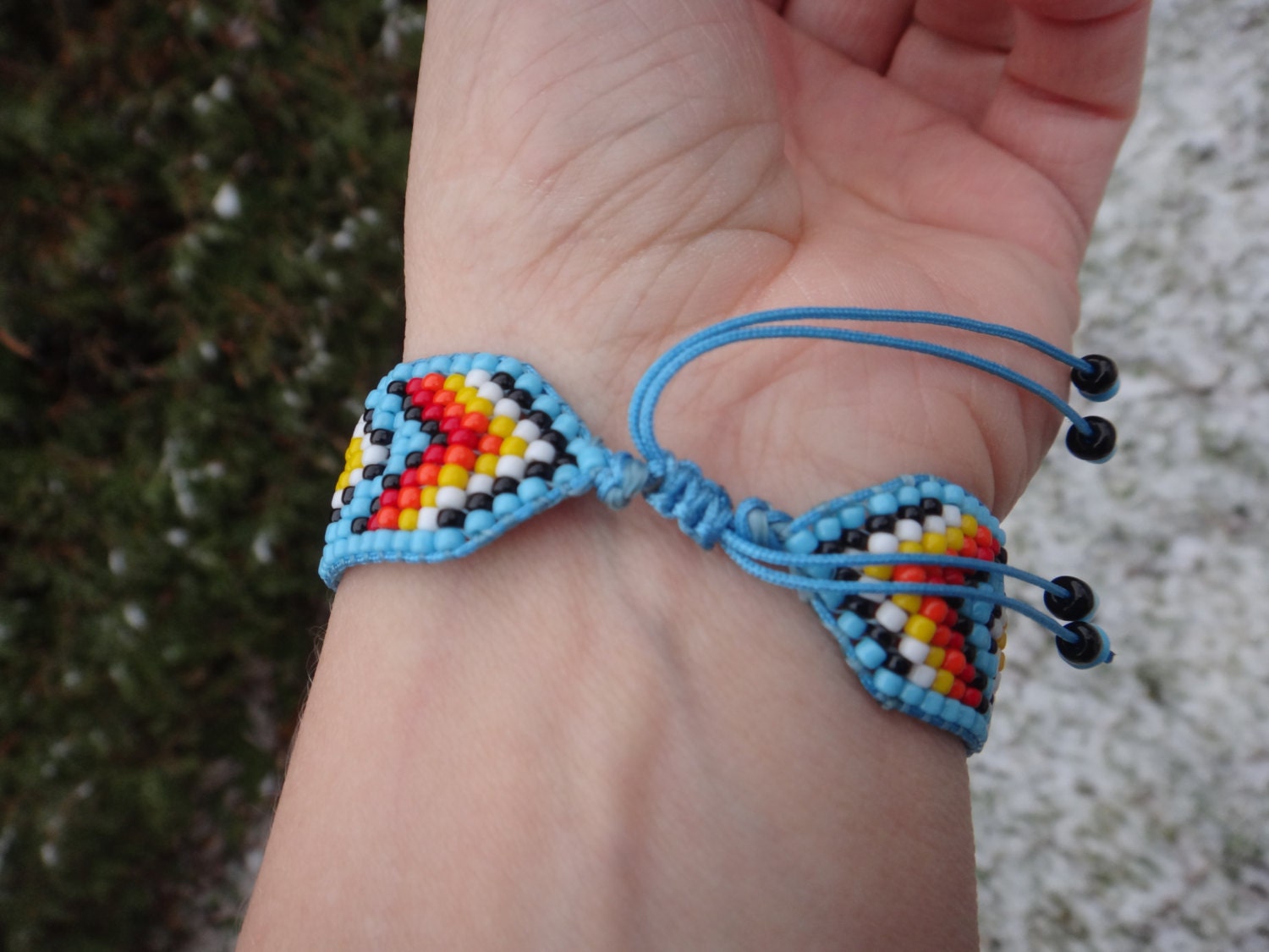 Native American Beaded Bracelet. American Indian. Seed Beads. Loom ...