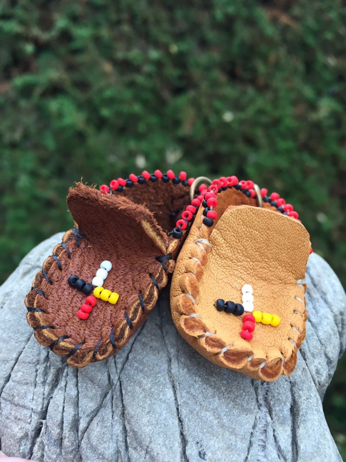 Moccasin Keychain Native American. Deer Leather or Moose Leather ...