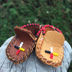 Moccasin Keychain Native American. Deer Leather or Moose Leather ...