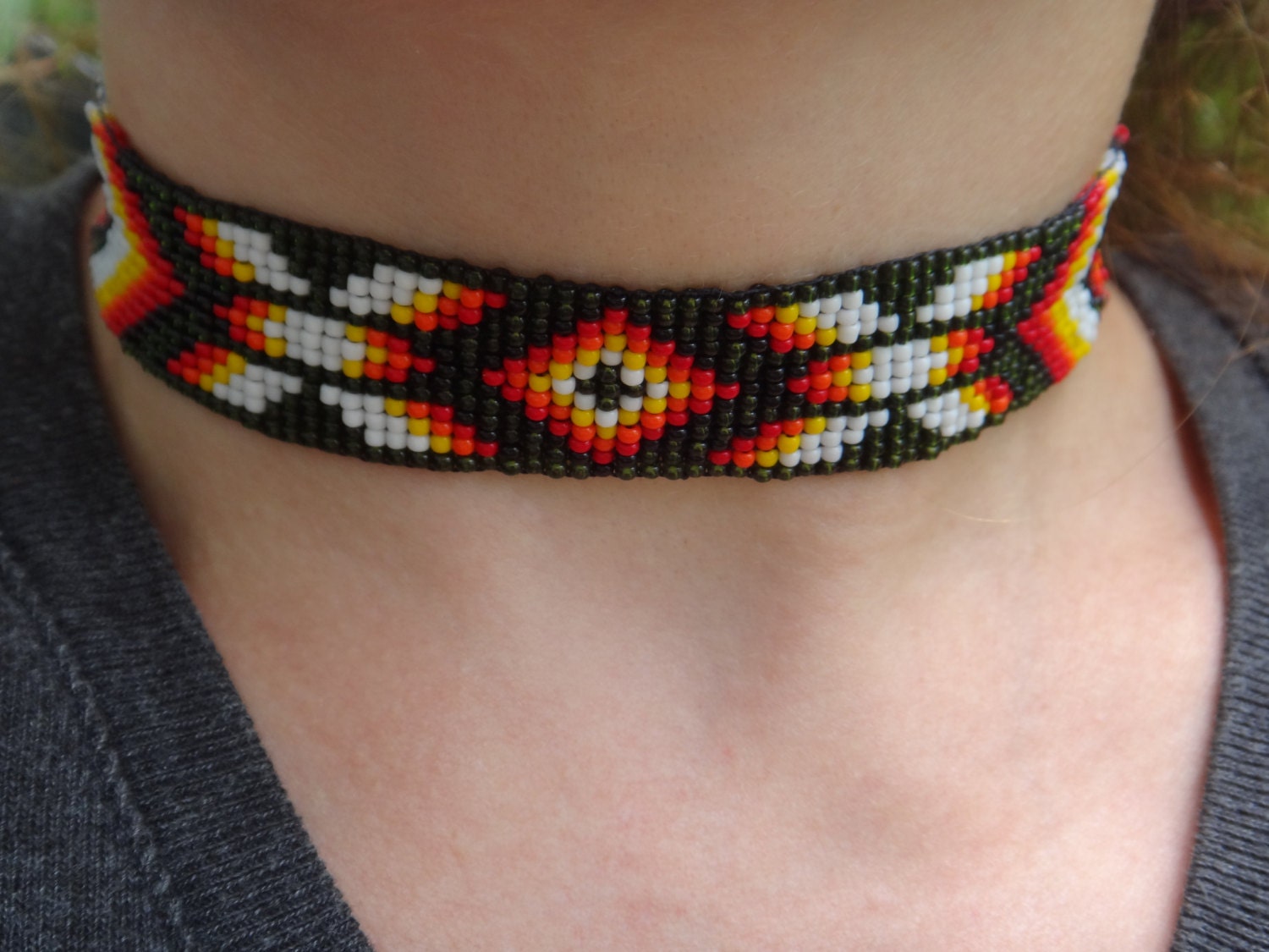 Beaded Bracelet Native American Choker Necklace Armband. American ...