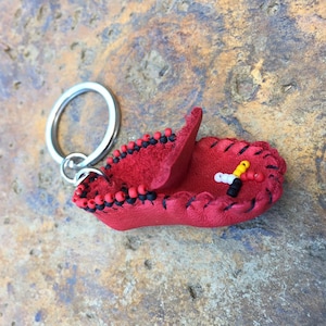 Moccasin Keychain Native American. Deer Leather or Moose Leather ...