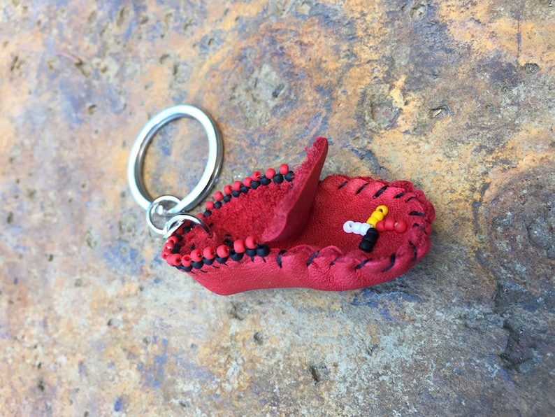 Moccasin Keychain Native American. Deer Leather or Moose Leather ...