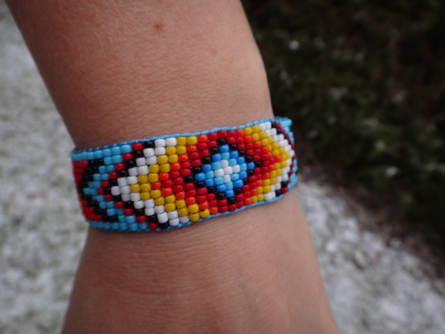 Native American Beaded Bracelet. American Indian. Seed Beads. | Etsy