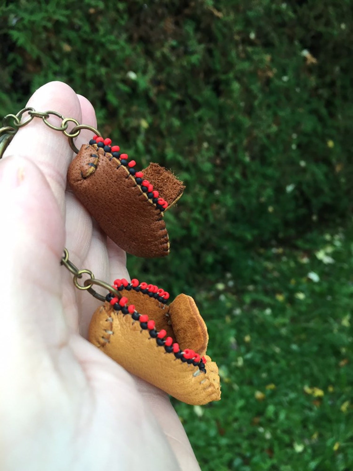 Moccasin Keychain Native American. Deer Leather or Moose Leather ...
