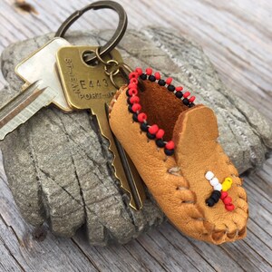 Moccasin Keychain Native American. Deer Leather or Moose Leather ...