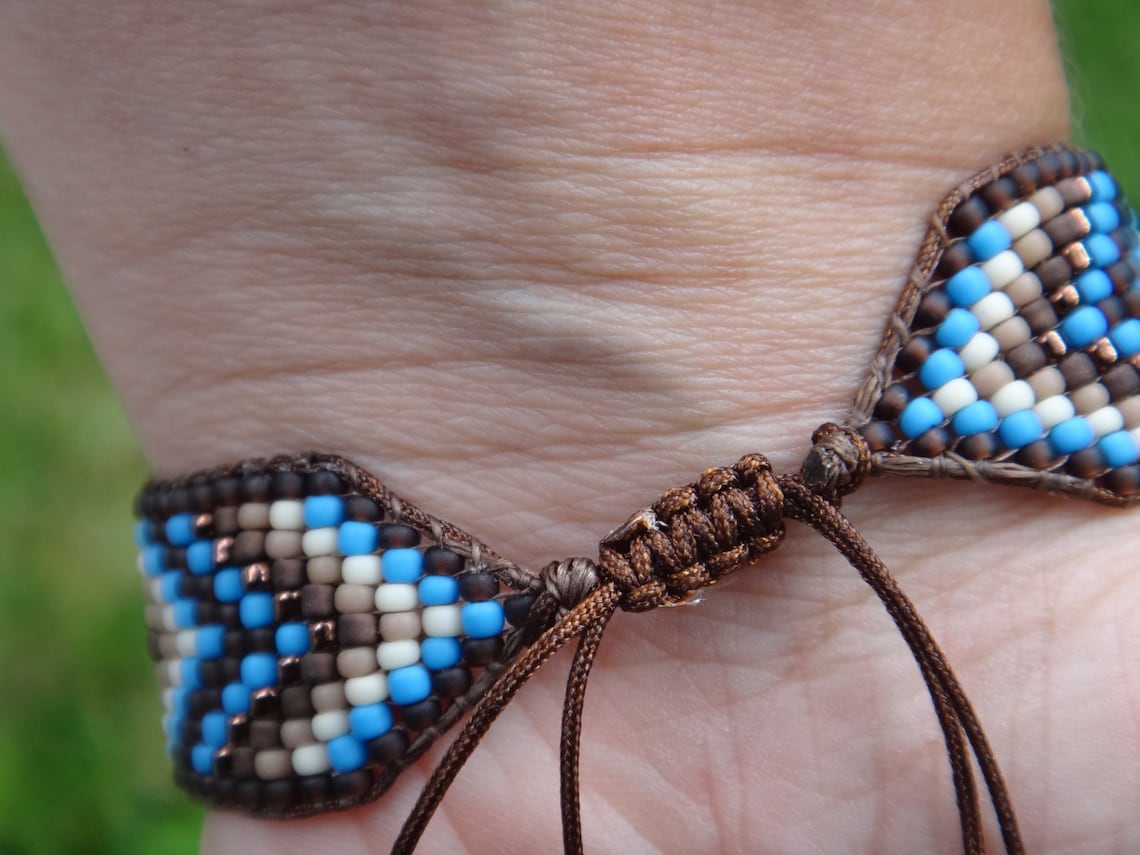 Native American Beaded Bracelet. American Indian. Seed Beads. Loom ...