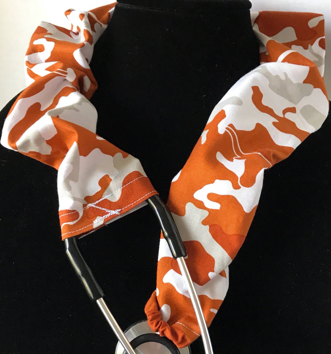 Camouflage Stethoscope Sock, Rust & White UT Lanyard, Scrub Uniform ...