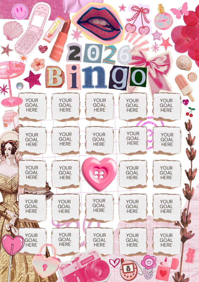 2026 New Year's Resolution Bingo Card - Etsy
