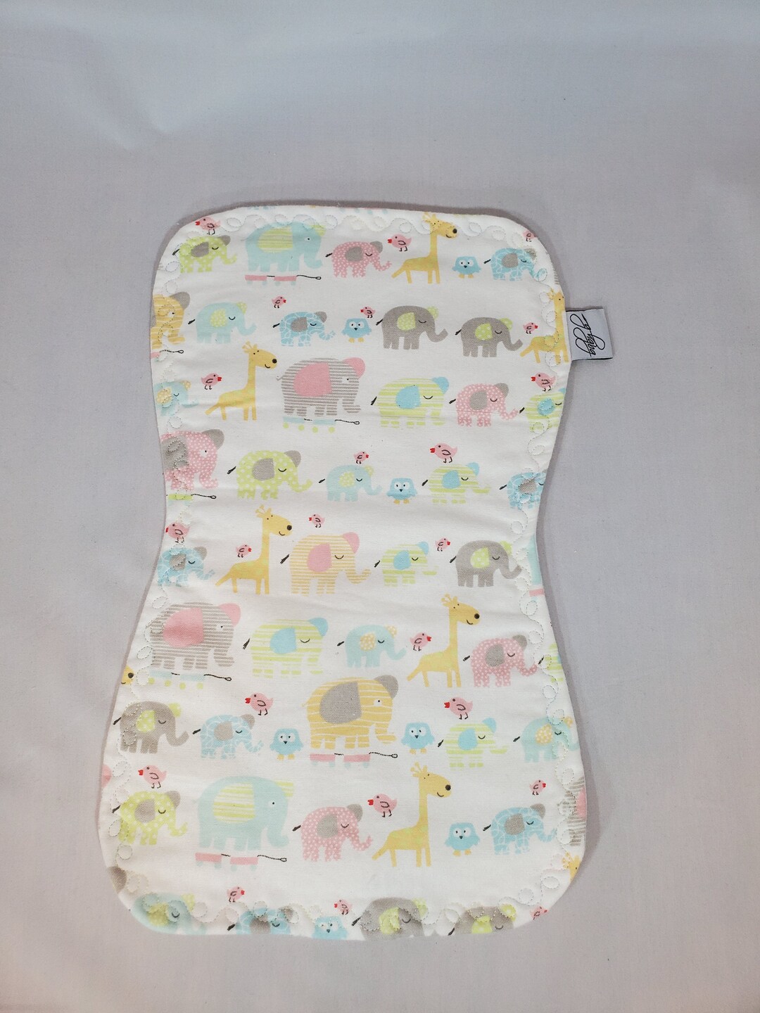 Baby Burp Pad Set (2) - Pastel Animal Print - Etsy