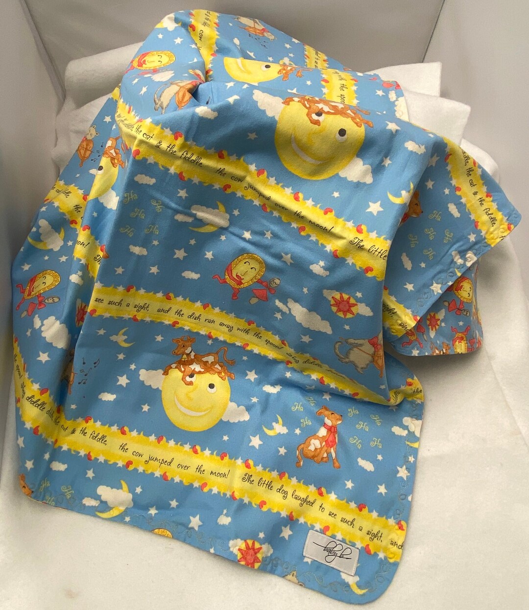 Nursery Rhyme Flannel Receiving Blanket - Etsy