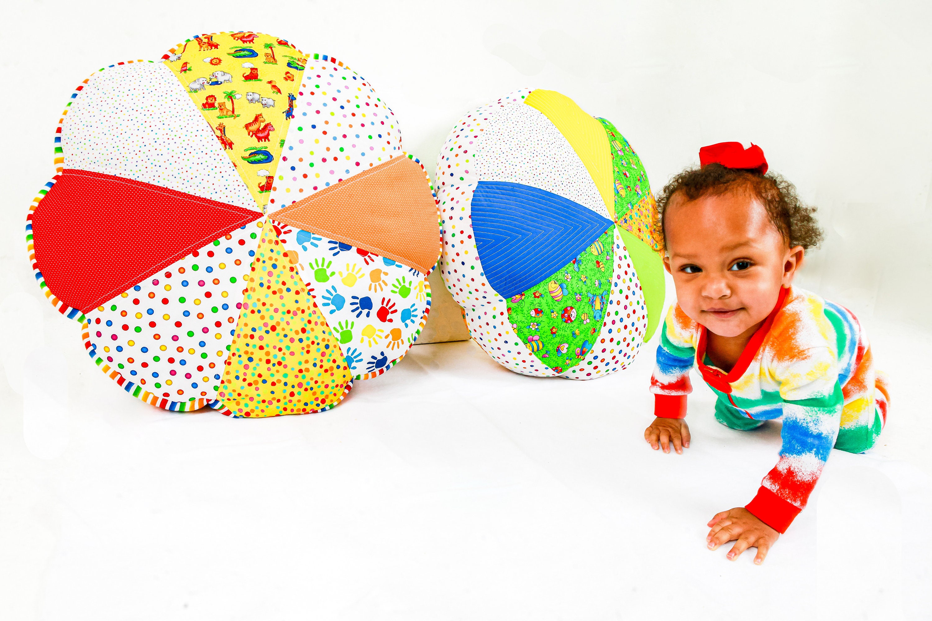 3 Dimensional Reading Pouf in Primary Colors With Stripe Band - Etsy