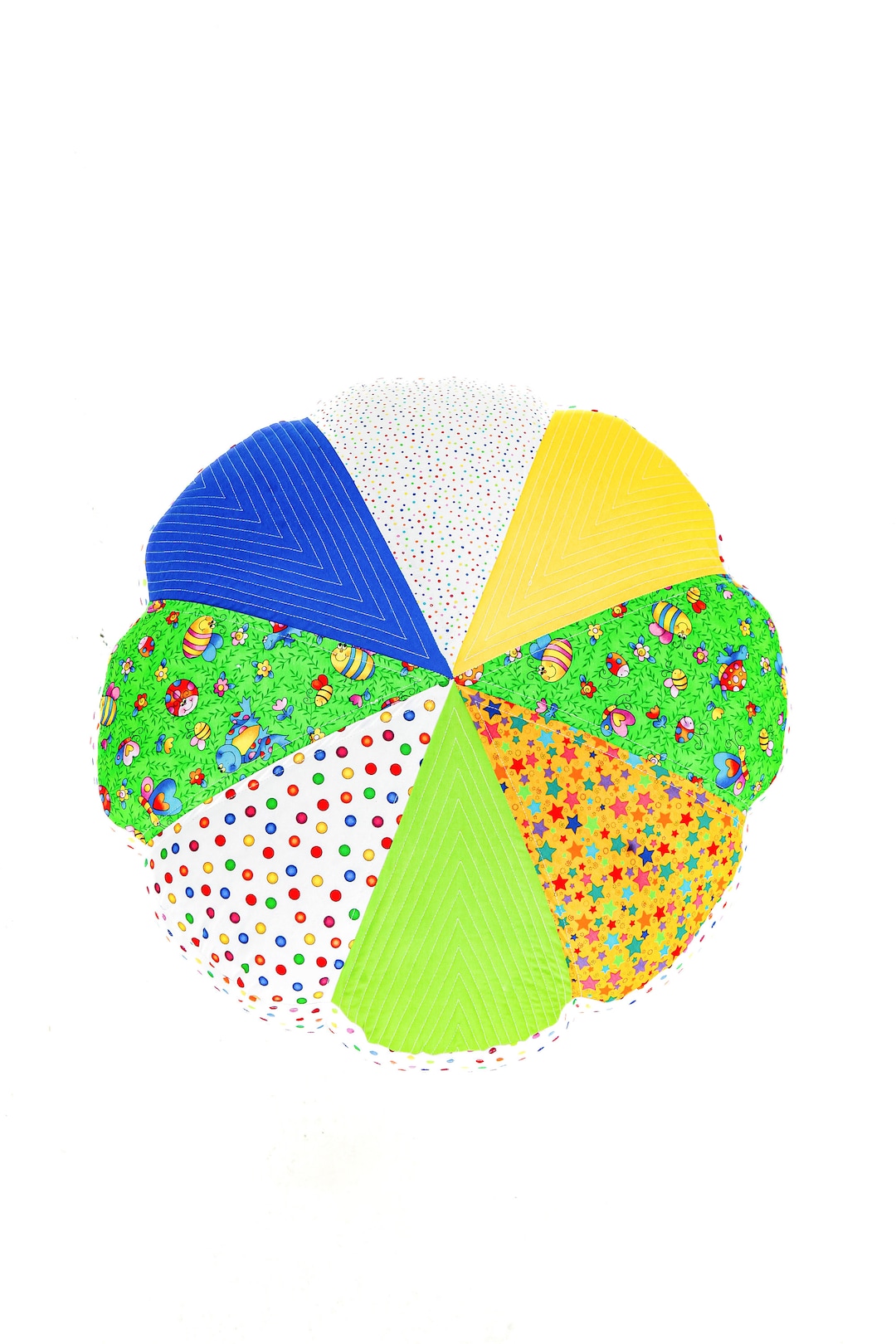 3 Dimensional Reading Pouf in Primary Colors With Dots Band - Etsy