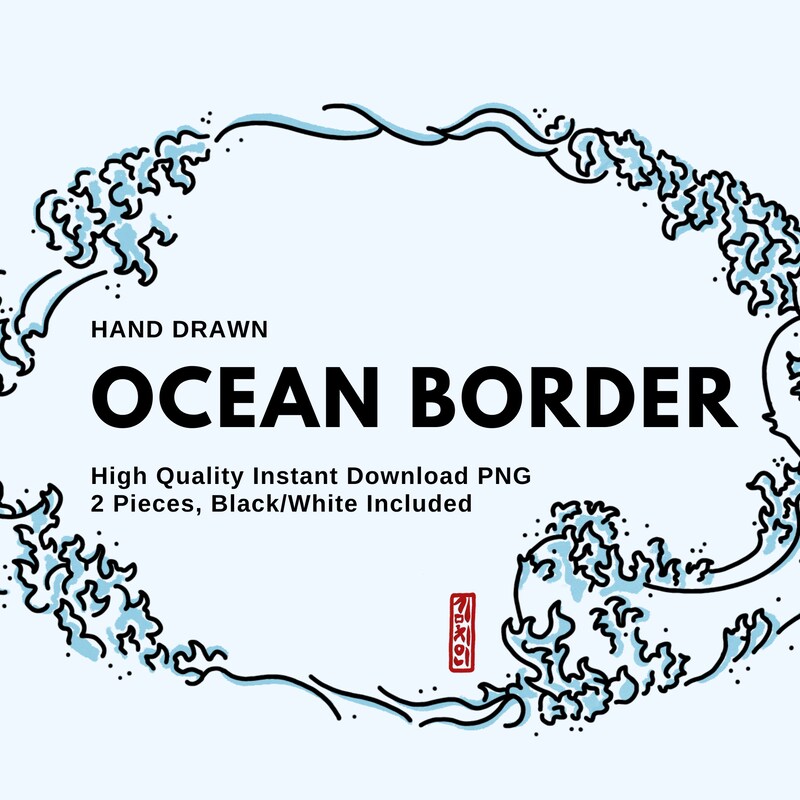 Wave Borders - Etsy